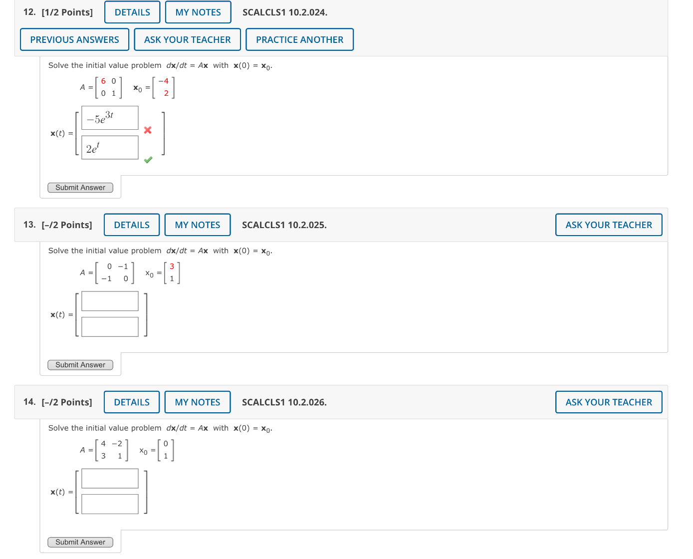 Solved Solve all 4 ﻿problems please Solve the initial value | Chegg.com