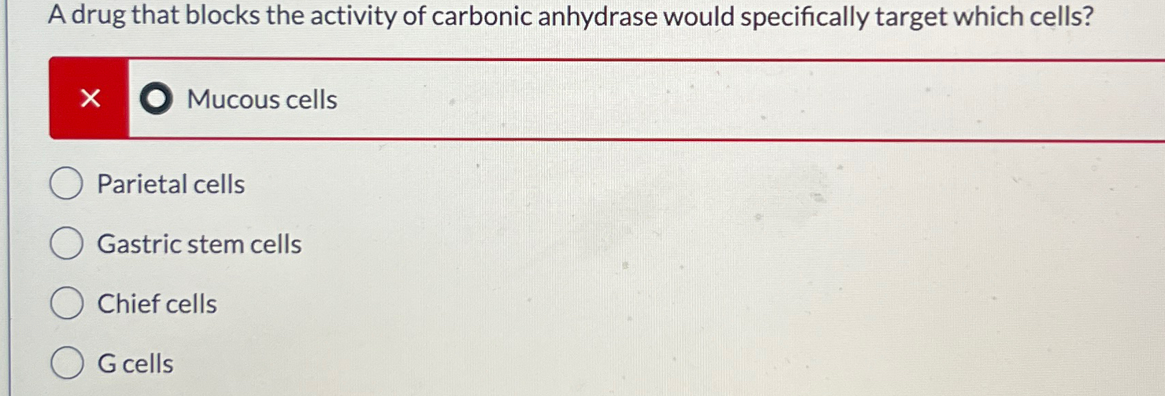 Solved A drug that blocks the activity of carbonic anhydrase | Chegg.com