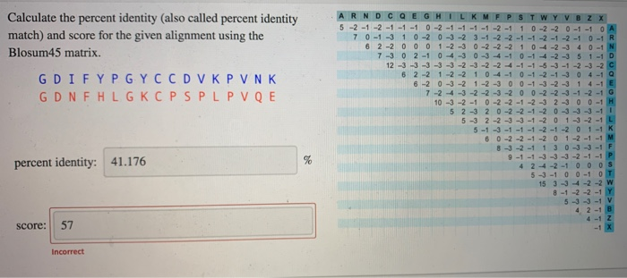 Solved Calculate the percent identity (also called percent | Chegg.com