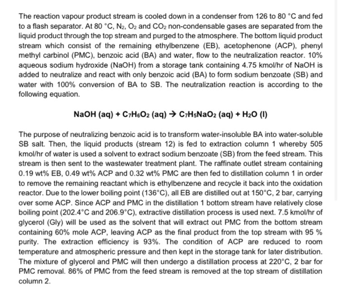 Solved B) Process Description: In this process, acetophenone | Chegg.com