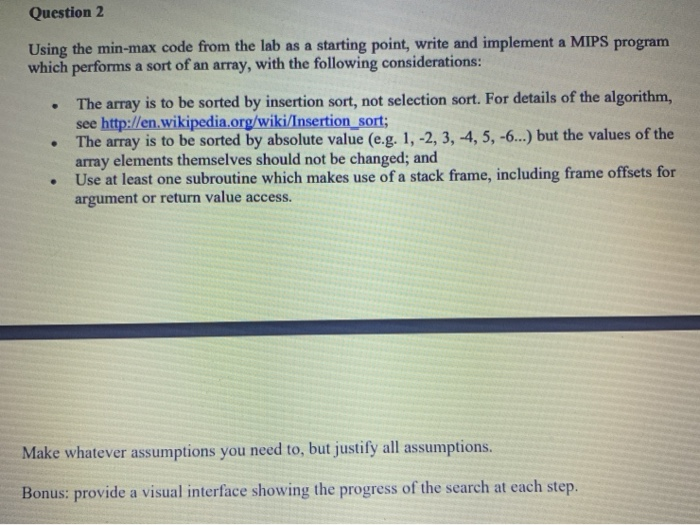 Question 1 The following are some additional | Chegg.com
