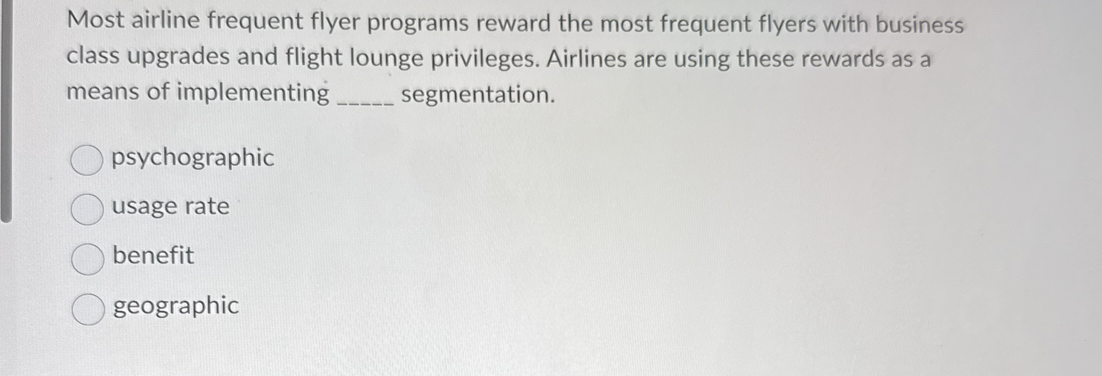 Solved Most airline frequent flyer programs reward the most | Chegg.com