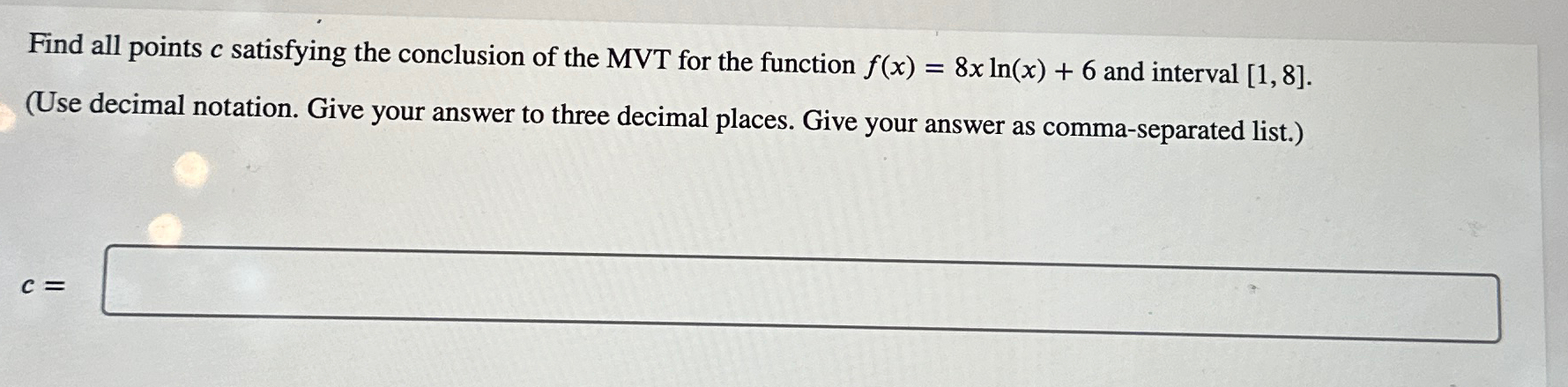Solved Find all points c ﻿satisfying the conclusion of the | Chegg.com