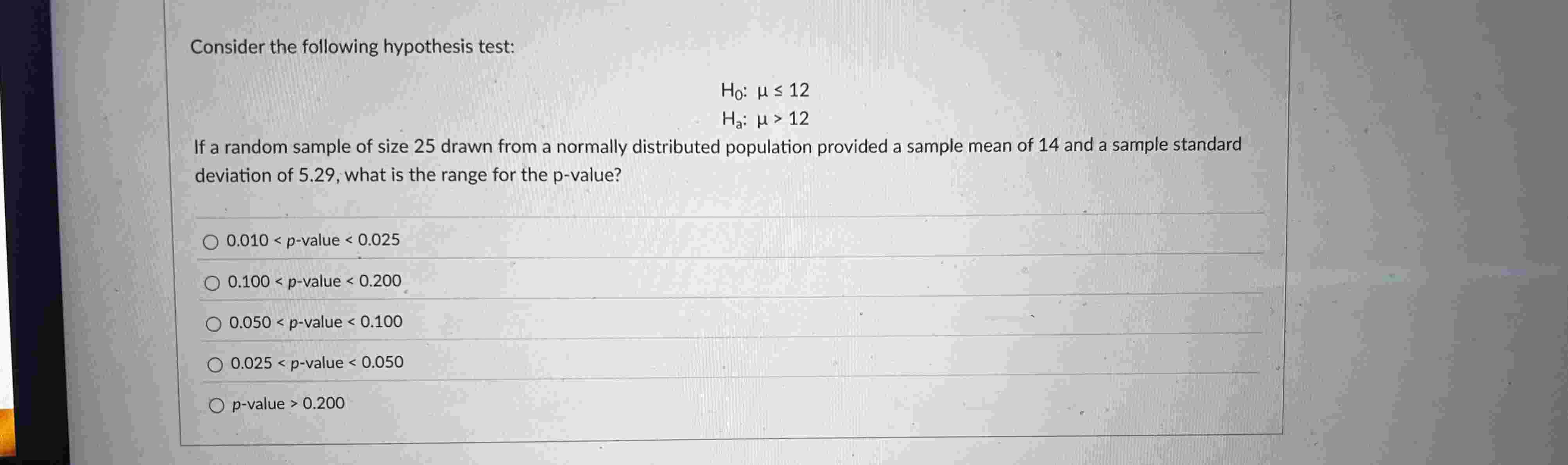 Solved Consider the following hypothesis | Chegg.com