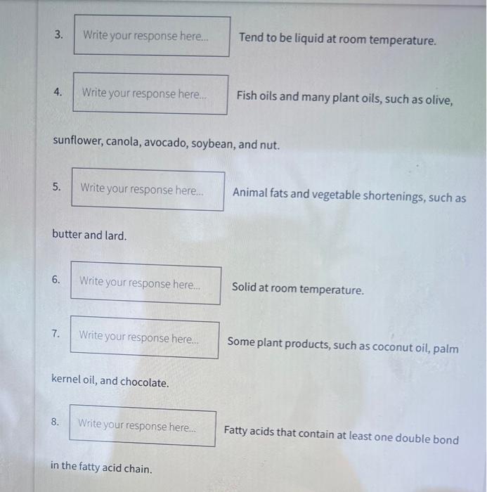 Solved Match each description with its associated type of | Chegg.com