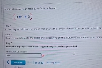 Solved Predict the molecular geometry of this | Chegg.com