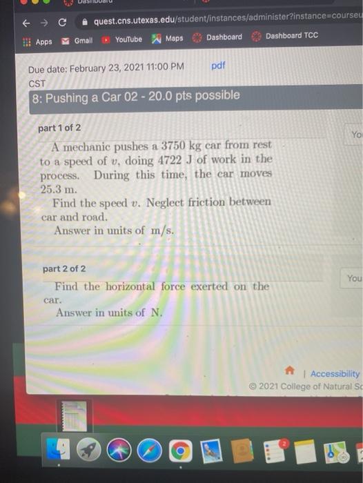Solved Us quest.cns.utexas.edu/student/instances | Chegg.com