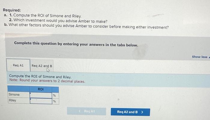 Solved Your friend Amber has approached you seeking advice | Chegg.com