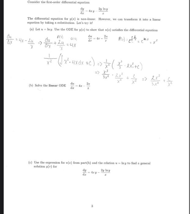 Solved Consider The First Order Differential Equation