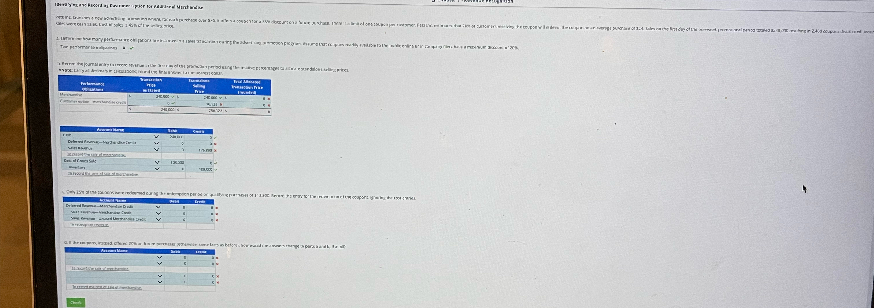 Identifyling and Recording Customer Option for | Chegg.com