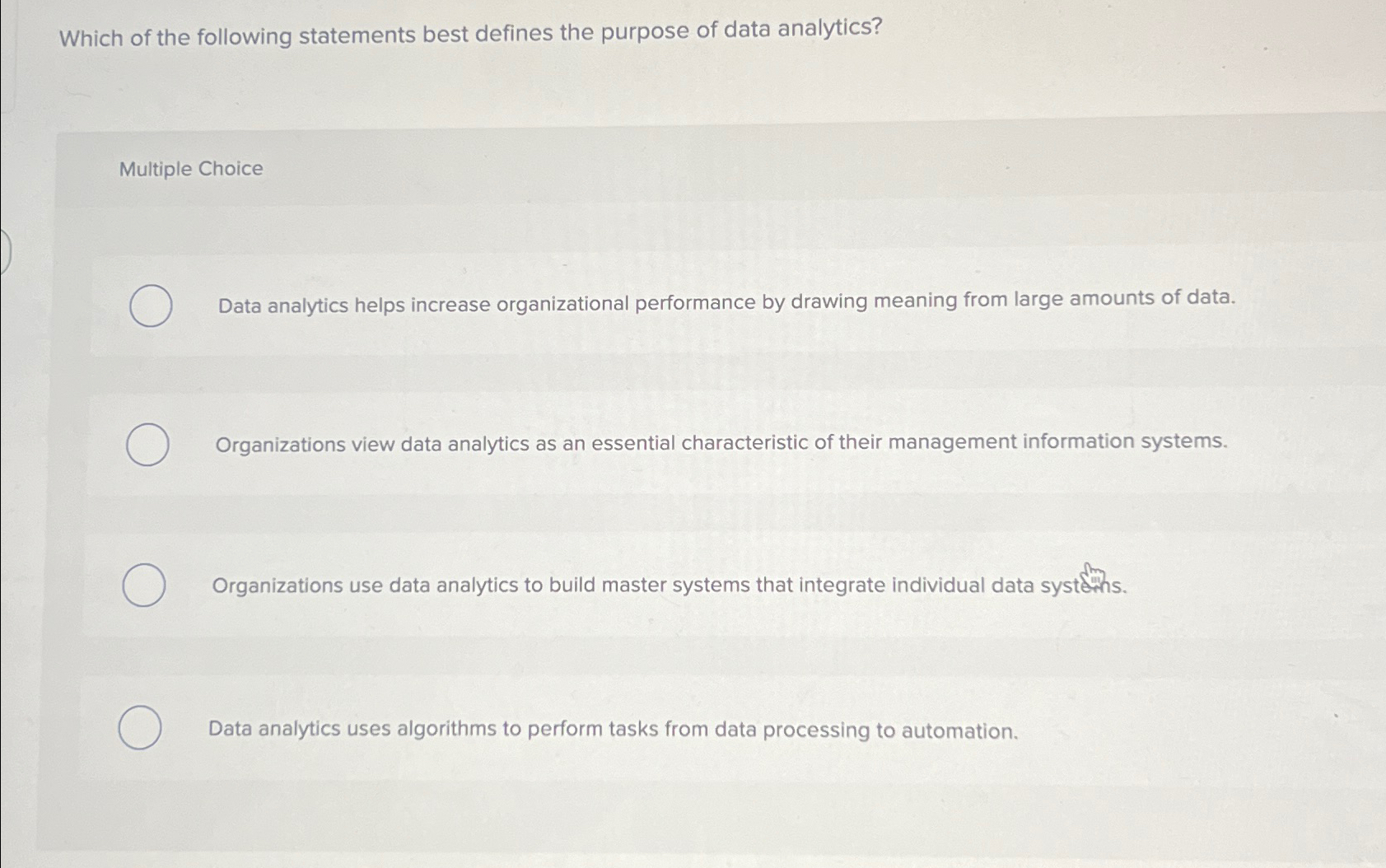 Solved Which of the following statements best defines the | Chegg.com