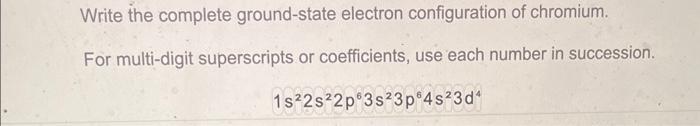 Solved Write the complete ground-state electron | Chegg.com