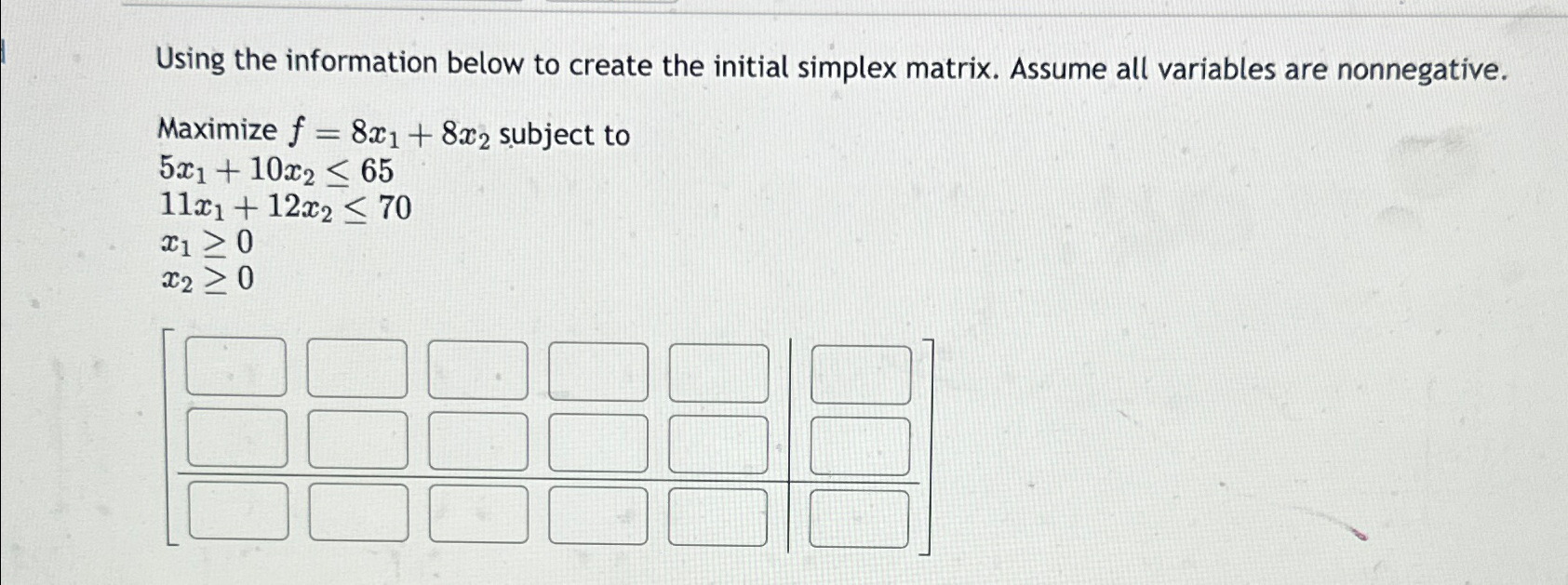 Solved Using the information below to create the initial | Chegg.com