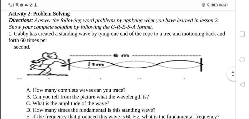 Solved 06:47 Activity 2: Problem Solving Directions: Answer | Chegg.com Solved 06:47 Activity 2: Problem Solving Directions: Answer | Chegg.com