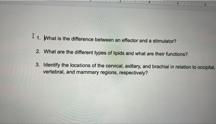 Solved 1. What is the difference between an effector and a | Chegg.com