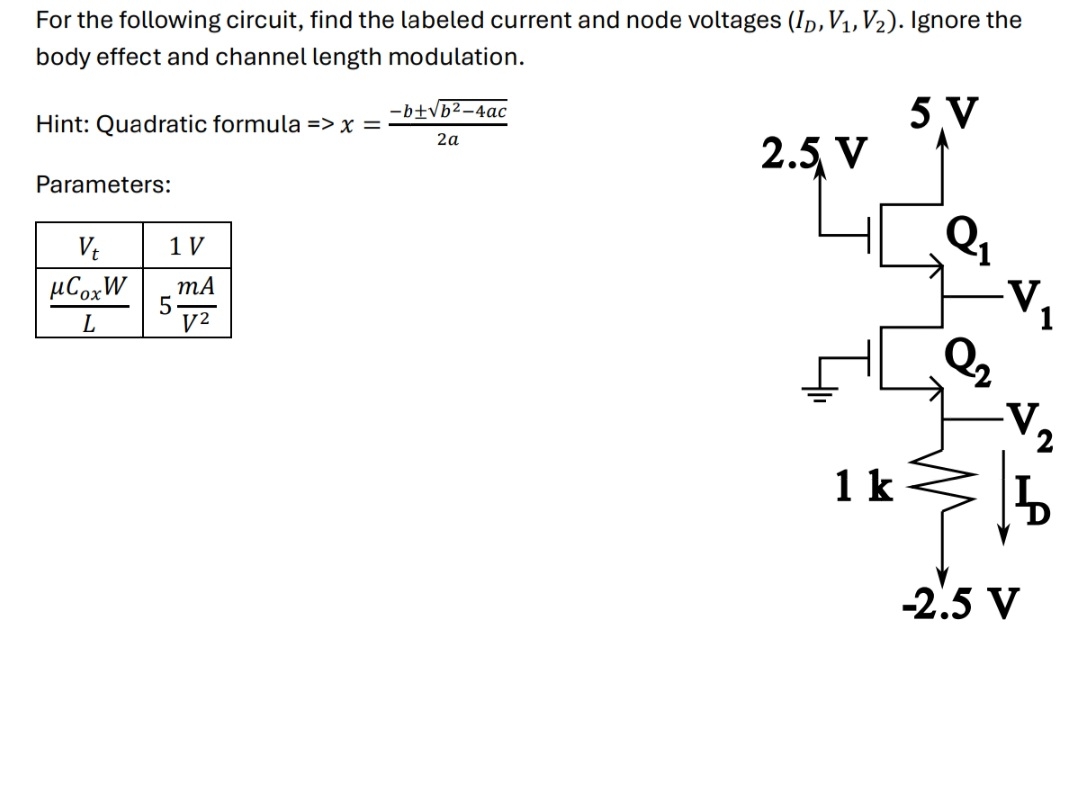 For the following circuit, find the labeled current | Chegg.com