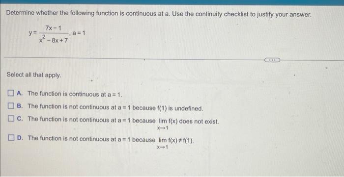Solved Determine whether the following function is | Chegg.com