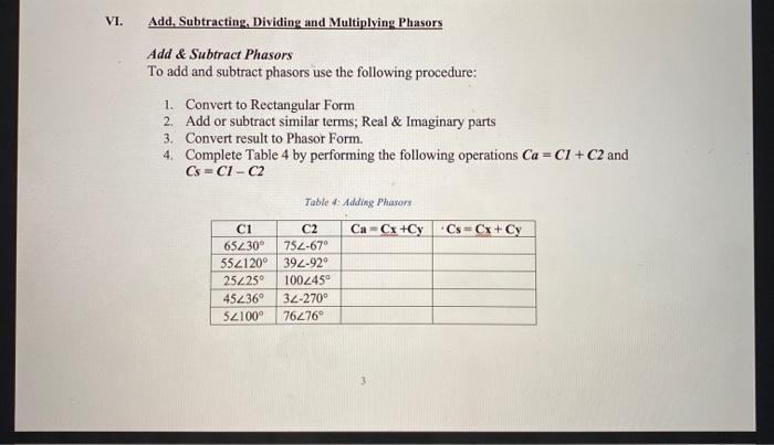 Solved VI. Add, Subtracting, Dividing and Multiplying | Chegg.com