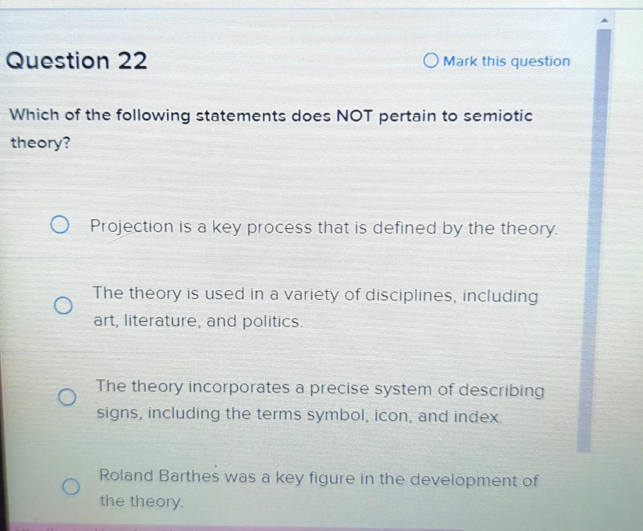 Question 22 Mark this question Which of the following | Chegg.com