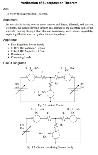 Solved Verification of Superposition Theorem Aim To verify | Chegg.com