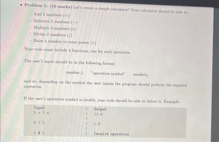 Solved - Problem 1: (10 marks) Let's create a simple | Chegg.com