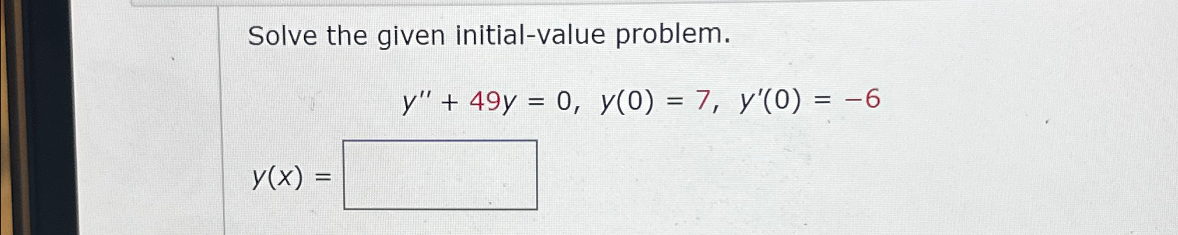 Solved Solve the given initial-value | Chegg.com