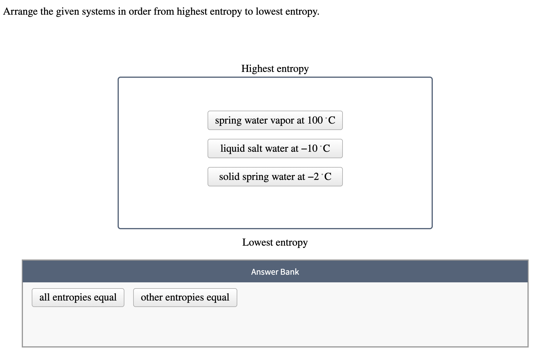 Solved Arrange the given systems in ﻿order from highest | Chegg.com