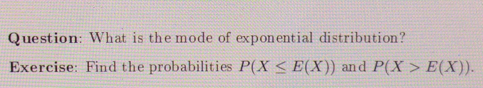 Solved Let Us Find The Median Of Exponential Distribution 