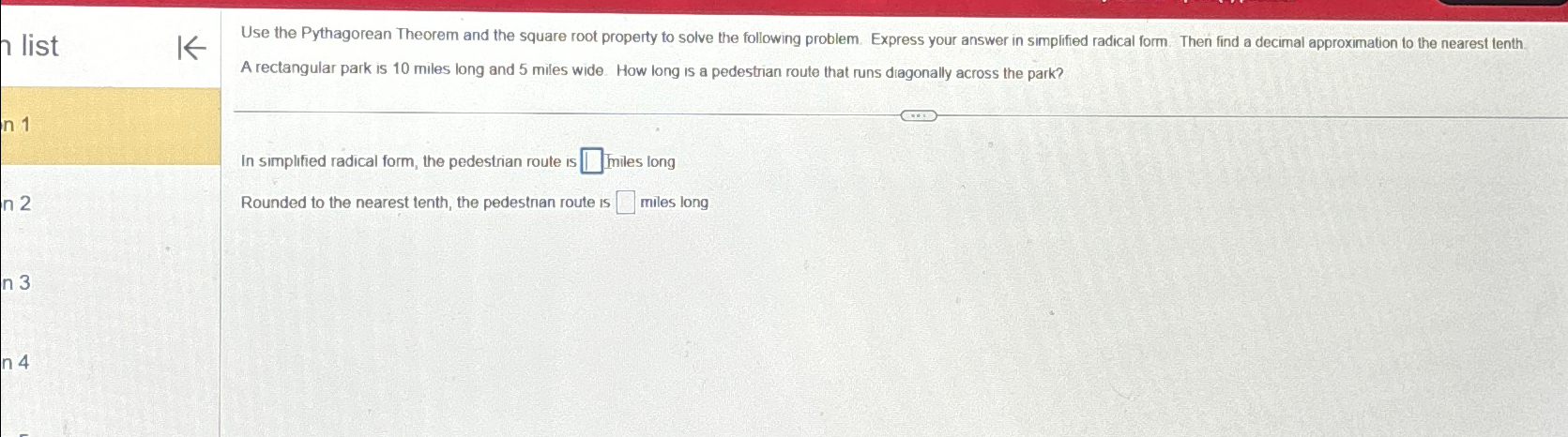 Solved Use the Pythagorean Theorem and the square root | Chegg.com