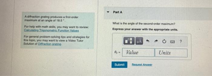 Solved A diffraction grating produces a first-order maximum | Chegg.com