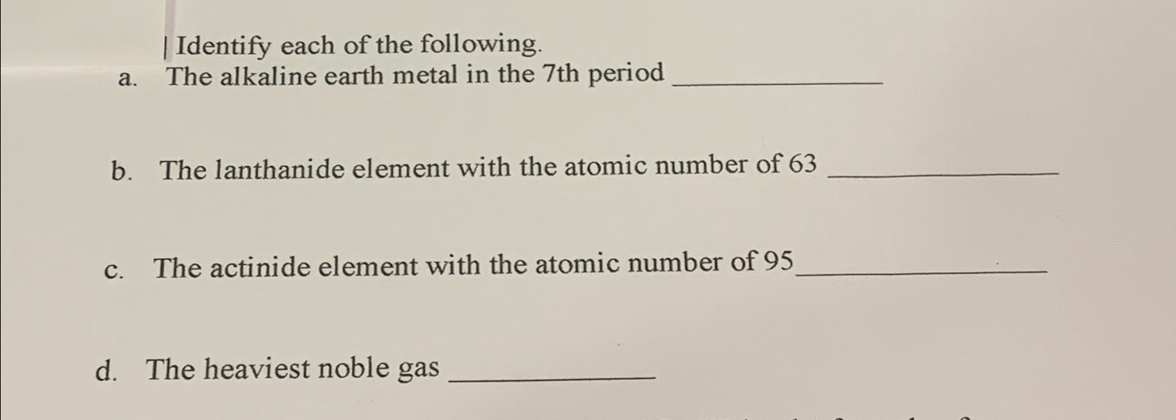 Solved I Identify each of the following.a. ﻿The alkaline | Chegg.com
