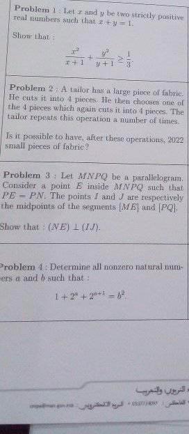 Solved Probjem 1 Let x and y be vwo strictly posstive real | Chegg.com