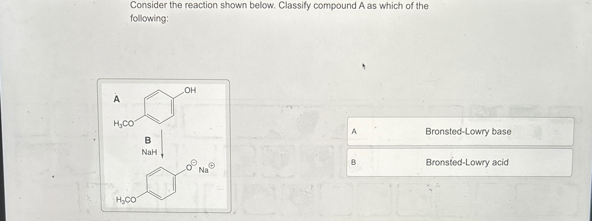 Solved Consider the reaction shown below. Classify compound | Chegg.com