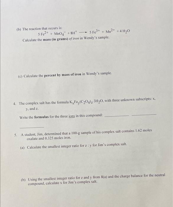 Solved 3. A student, Wendy, follows the Part IIB procedure, | Chegg.com