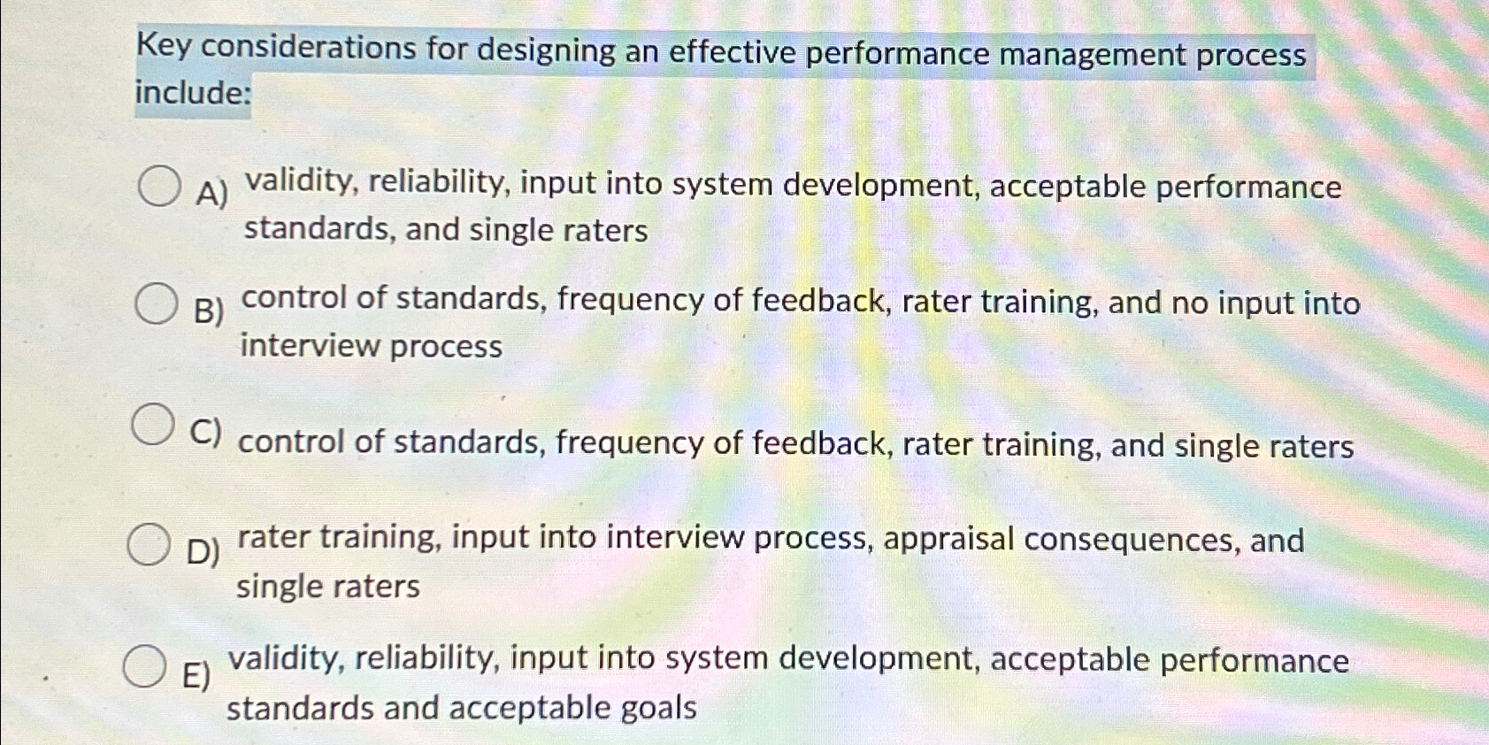 Solved Key considerations for designing an effective | Chegg.com