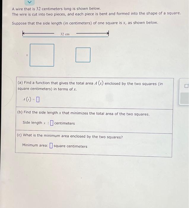 Solved A wire that is 32 centimeters long is shown below. | Chegg.com