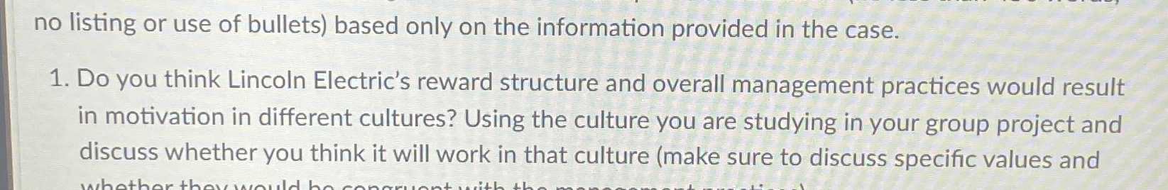 Solved no listing or use of bullets) ﻿based only on the | Chegg.com