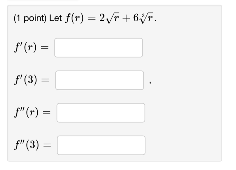 Solved (1 ﻿point) ﻿Let | Chegg.com
