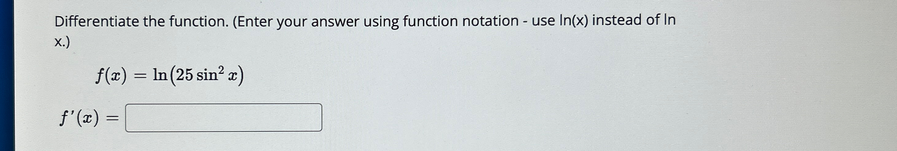 Solved Differentiate the function. (Enter your answer using | Chegg.com