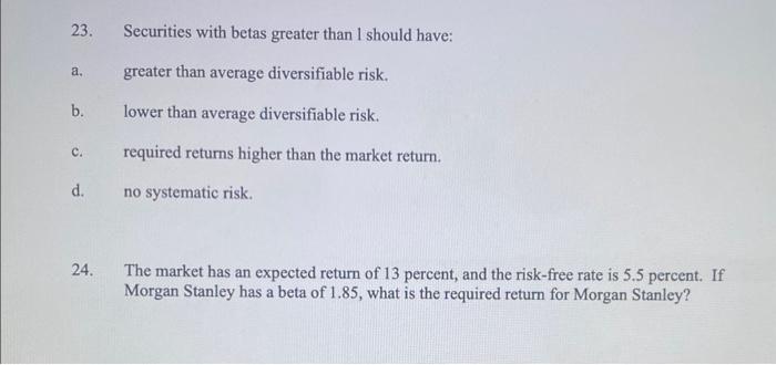 Solved 21. Distinguish between systematic and unsystematic | Chegg.com
