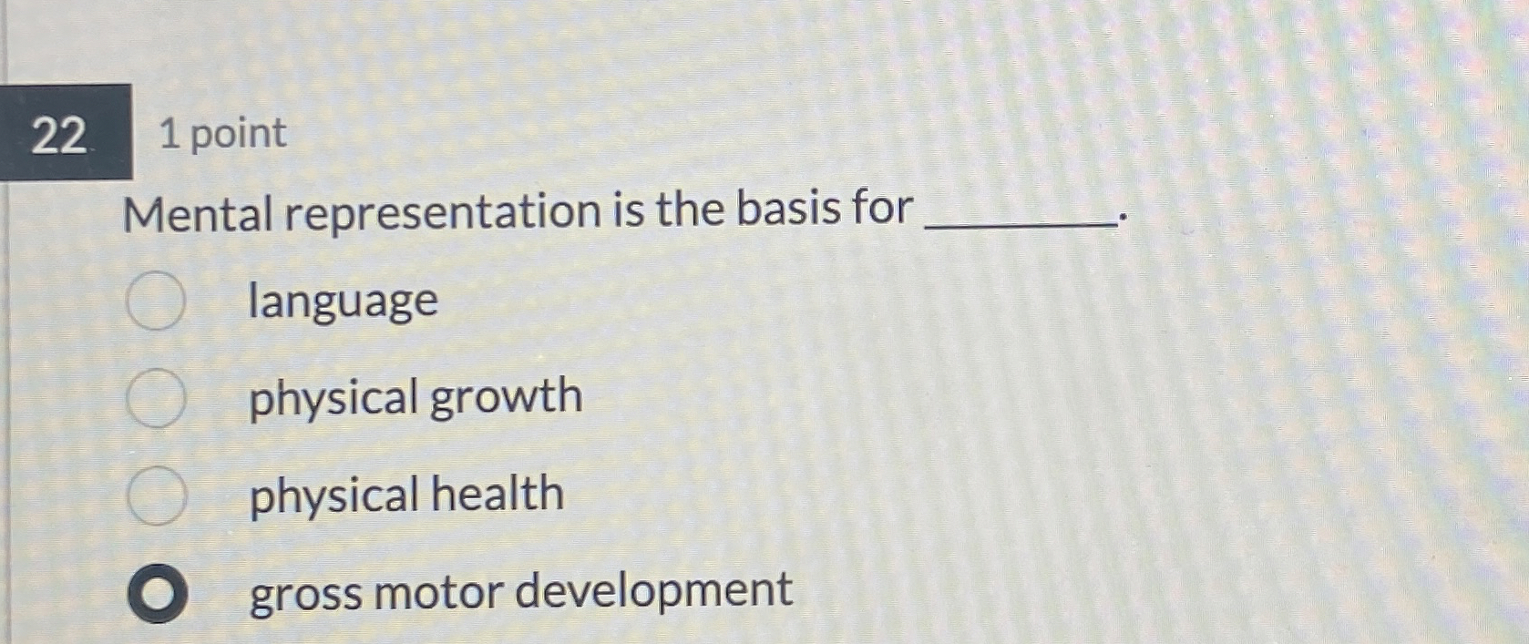 Solved 221 ﻿pointMental representation is the basis | Chegg.com