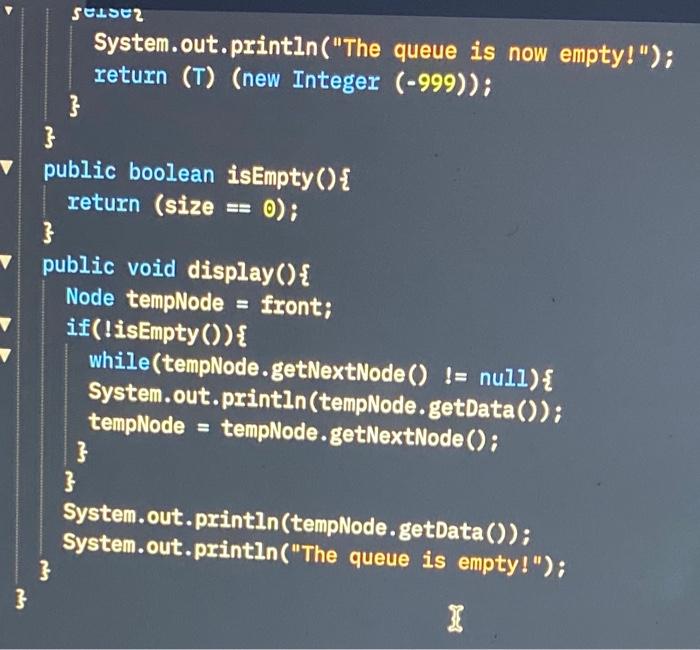 Solved public class Queue{ private int size; private Node | Chegg.com