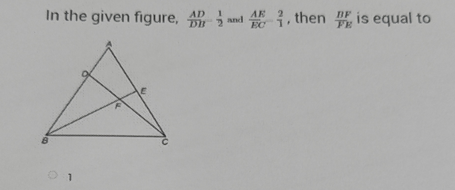 Solved In the given figure, ADDB*12 ﻿and AFEC21, ﻿then BFDE | Chegg.com