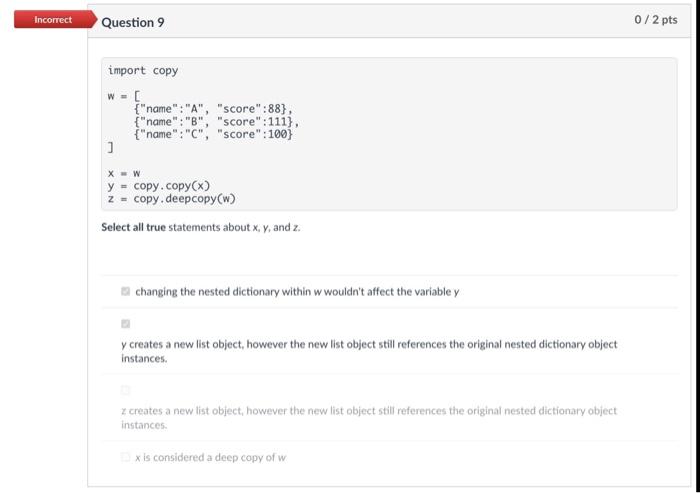 Solved Question 9 0/2 pts Select all true statements about | Chegg.com Solved Question 9 0/2 pts Select all true statements about | Chegg.com