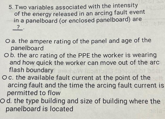 Solved 5. Two variables associated with the intensity of the | Chegg.com
