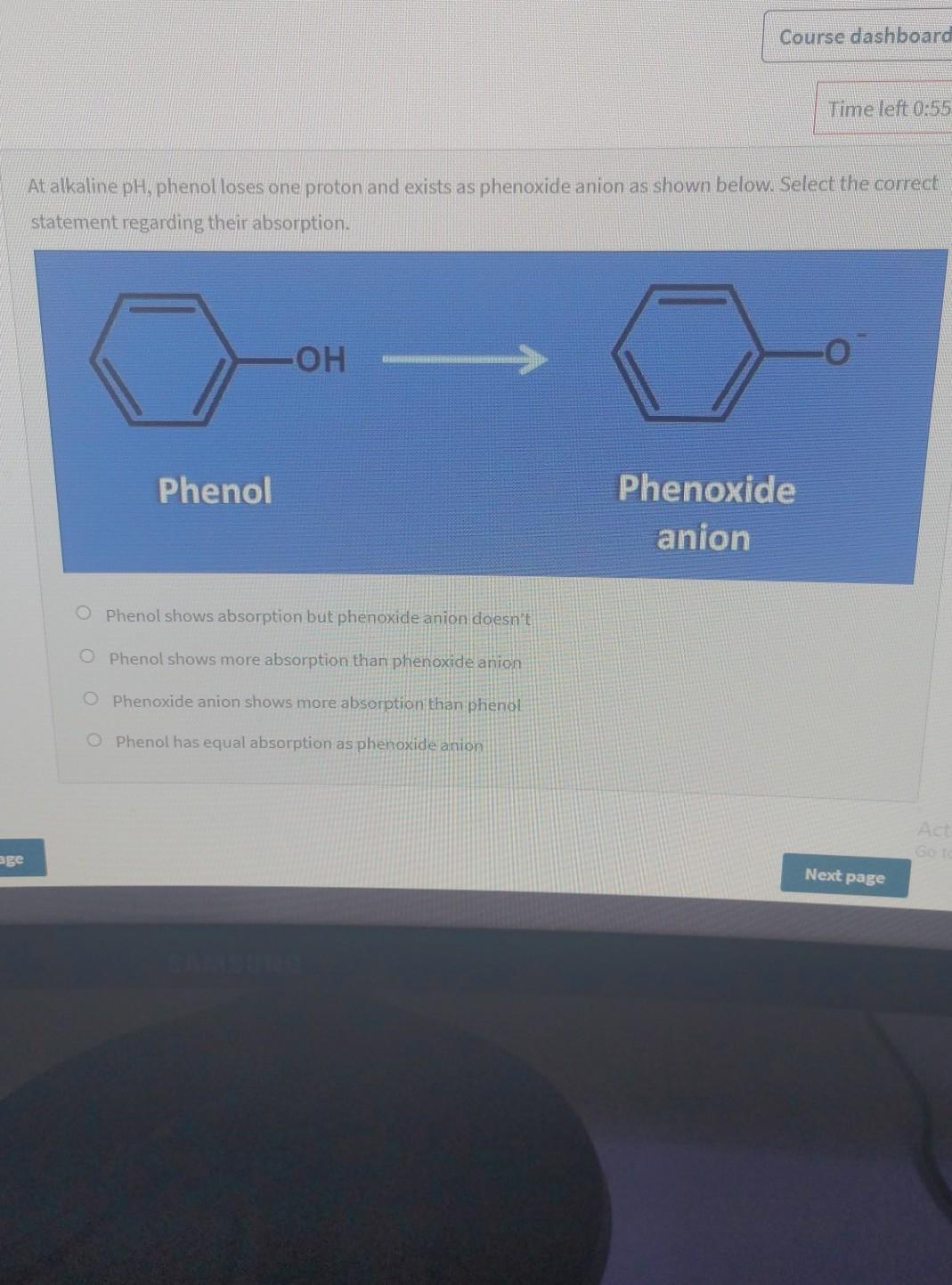 Solved Course dashboard Time left 0.65 At alkaline pH, | Chegg.com