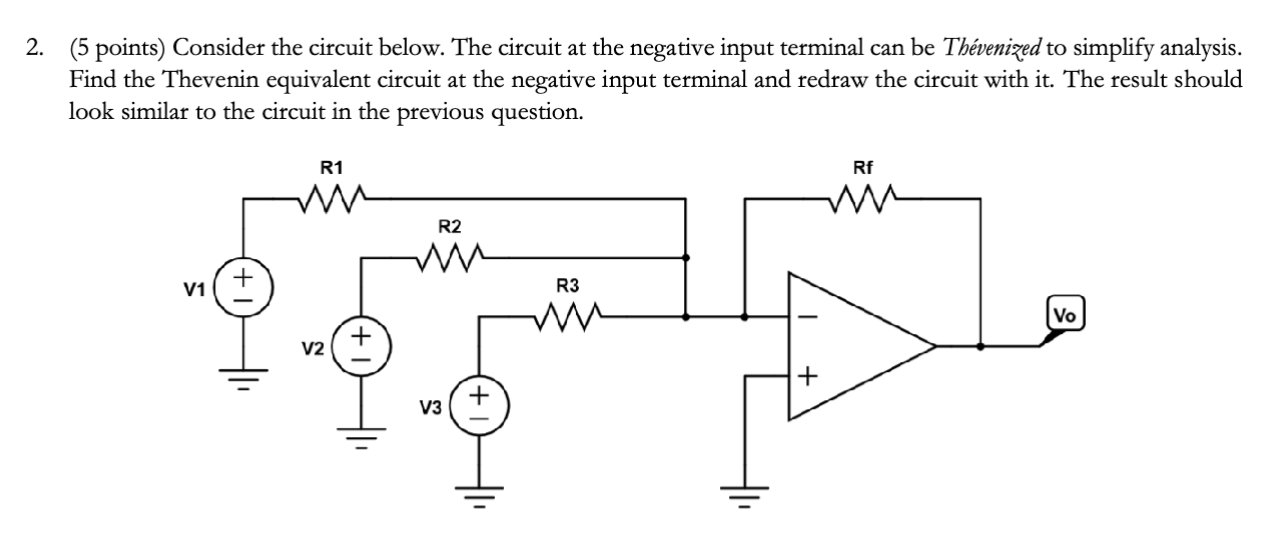 Solved 2. (5 ﻿points) ﻿Consider the circuit below. The | Chegg.com