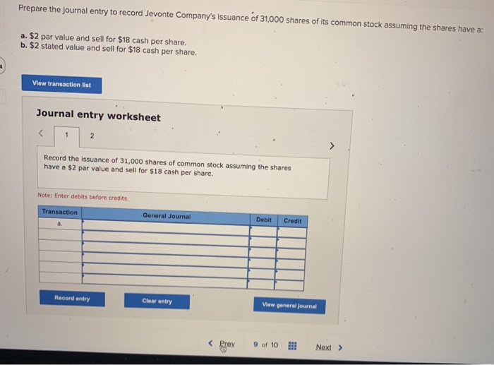 Solved Prepare the journal entry to record Jevonte Company's | Chegg.com