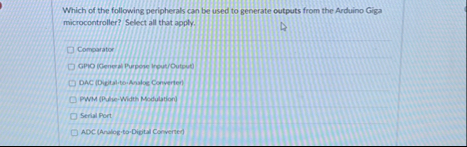 Solved Which of the following peripherals can be used to | Chegg.com