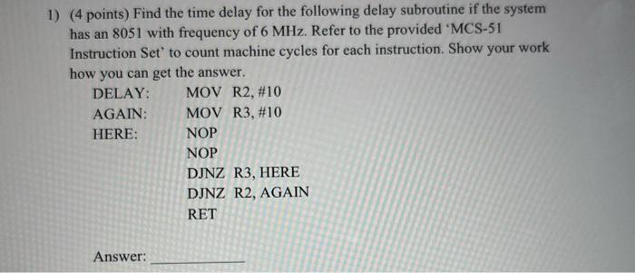 Solved 1) (4 points) Find the time delay for the following | Chegg.com